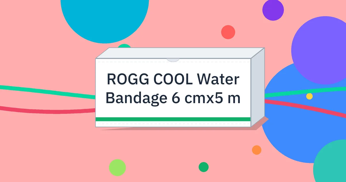 Symbolbild: Packung mit der Aufschrift ROGG COOL Water Bandage 6 cmx5 m (PZN 07118093) – Verfügbarkeit und Bezug in Apotheken in Frankfurt am Main
