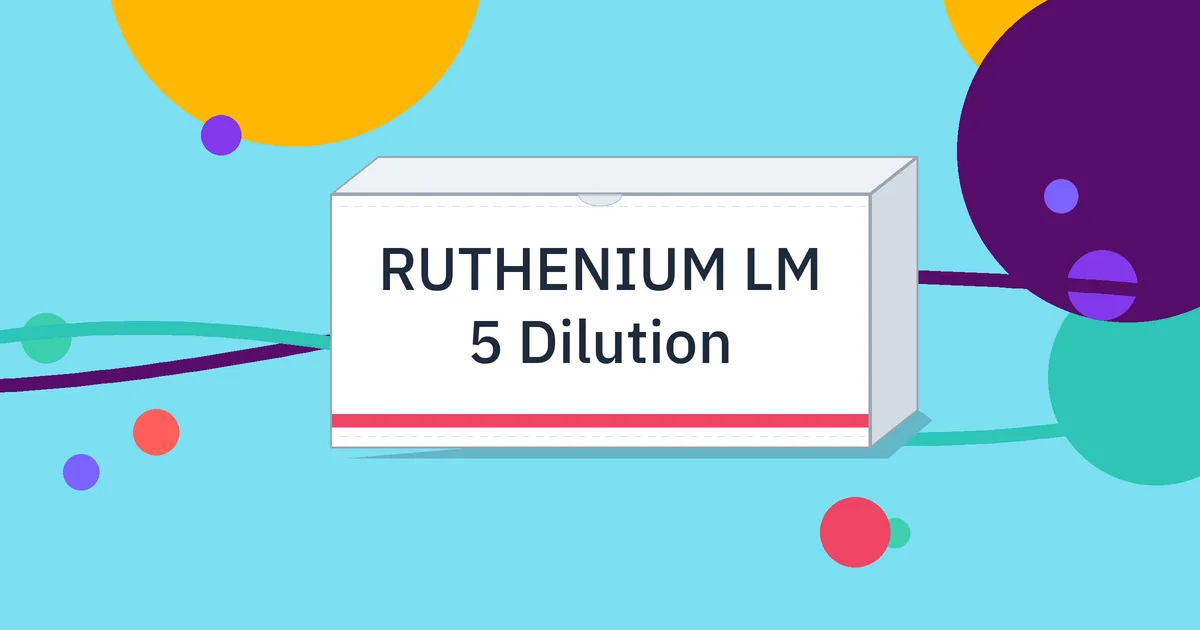 Symbolbild: Packung mit der Aufschrift RUTHENIUM LM 5 Dilution (PZN 13174061) – Verfügbarkeit und Bezug in Apotheken in Frankfurt am Main