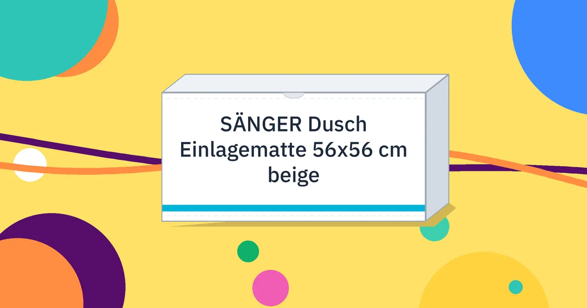 Symbolbild: Packung mit der Aufschrift SÄNGER Dusch Einlagematte 56x56 cm beige (PZN 01306936) – Verfügbarkeit und Bezug in Apotheken in Frankfurt am Main