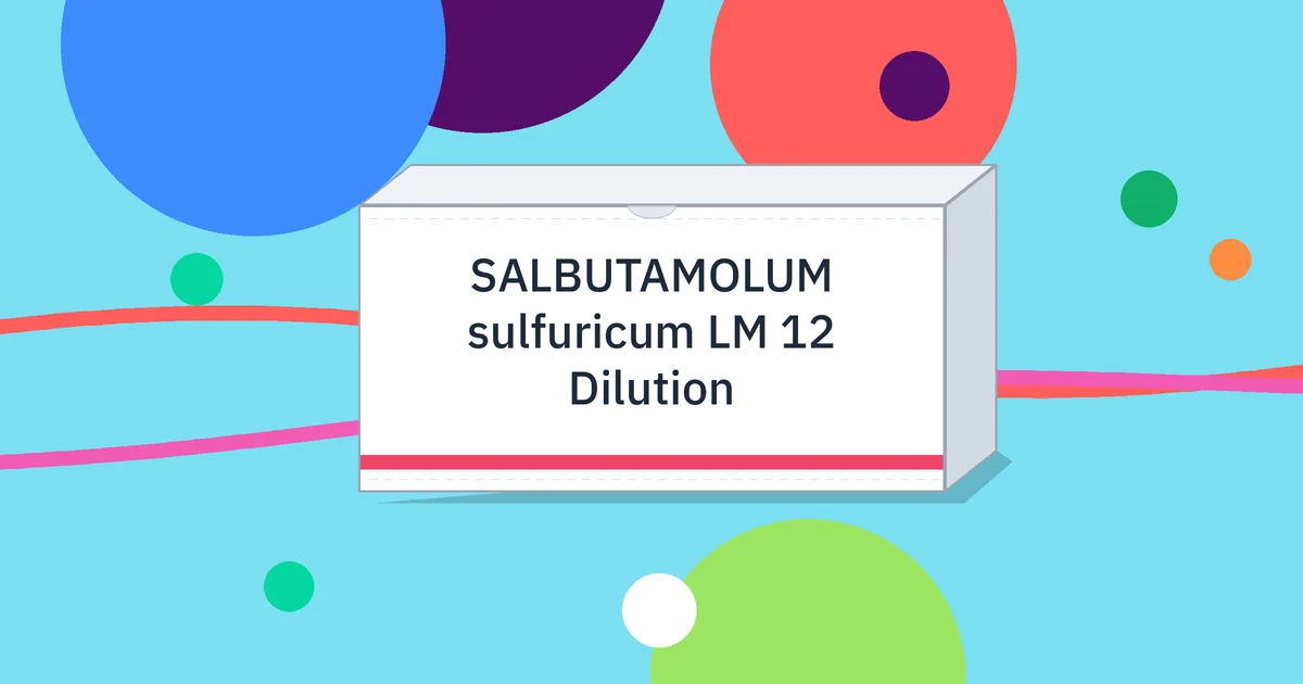 Symbolbild: Packung mit der Aufschrift SALBUTAMOLUM sulfuricum LM 12 Dilution (PZN 18271797) – Verfügbarkeit und Bezug in Apotheken in Frankfurt am Main