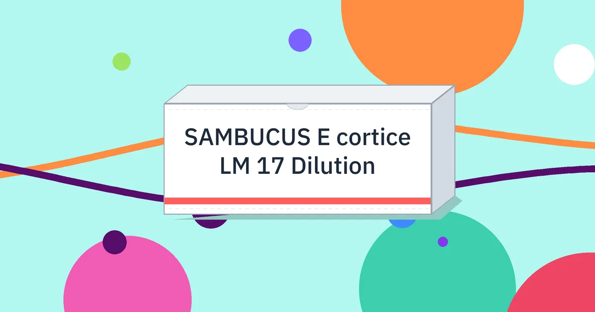 Symbolbild: Packung mit der Aufschrift SAMBUCUS E cortice LM 17 Dilution (PZN 13180021) – Verfügbarkeit und Bezug in Apotheken in Frankfurt am Main