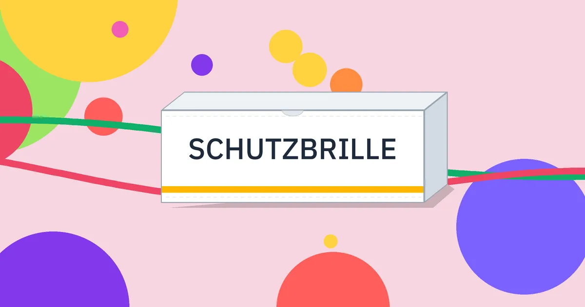 Symbolbild: Packung mit der Aufschrift SCHUTZBRILLE (PZN 16863625) – Verfügbarkeit und Bezug in Apotheken in Frankfurt am Main