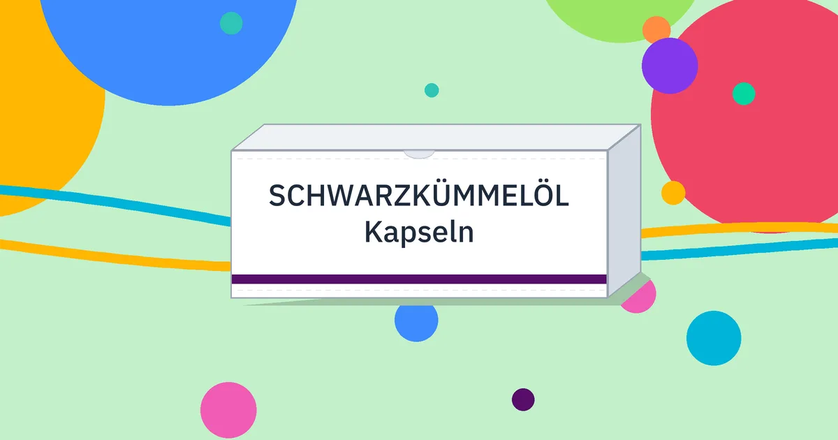 Symbolbild: Packung mit der Aufschrift SCHWARZKÜMMELÖL Kapseln (PZN 11011805) – Verfügbarkeit und Bezug in Apotheken in Frankfurt am Main