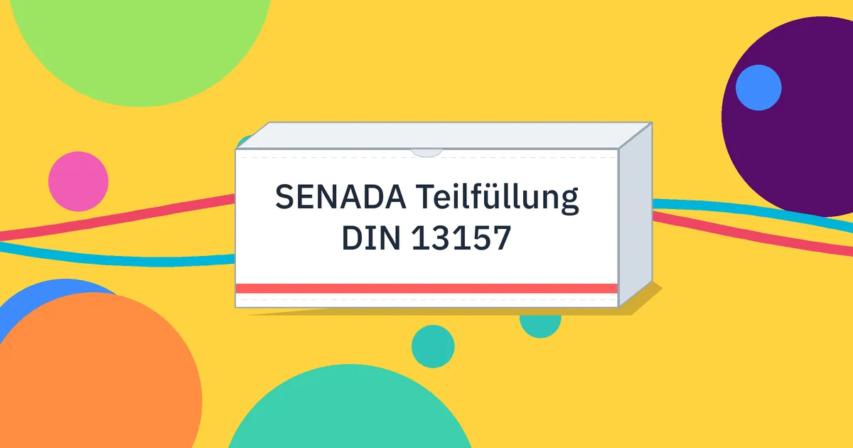 Symbolbild: Packung mit der Aufschrift SENADA Teilfüllung DIN 13157 (PZN 02062956) – Verfügbarkeit und Bezug in Apotheken in Frankfurt am Main