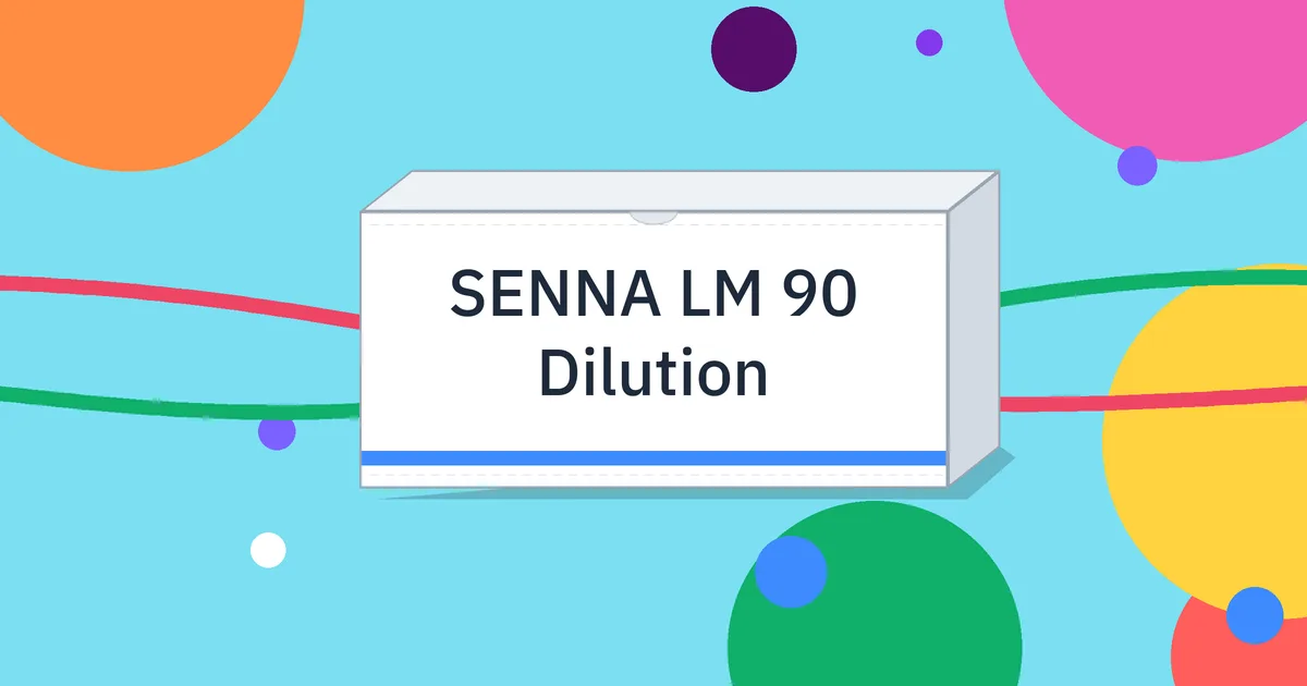 Symbolbild: Packung mit der Aufschrift SENNA LM 90 Dilution (PZN 13188318) – Verfügbarkeit und Bezug in Apotheken in Frankfurt am Main