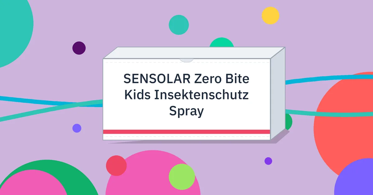 Symbolbild: Packung mit der Aufschrift SENSOLAR Zero Bite Kids Insektenschutz Spray (PZN 17601850) – Verfügbarkeit und Bezug in Apotheken in Frankfurt am Main