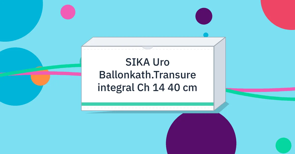 Symbolbild: Packung mit der Aufschrift SIKA Uro Ballonkath.Transure integral Ch 14 40 cm (PZN 03406820) – Verfügbarkeit und Bezug in Apotheken in Frankfurt am Main