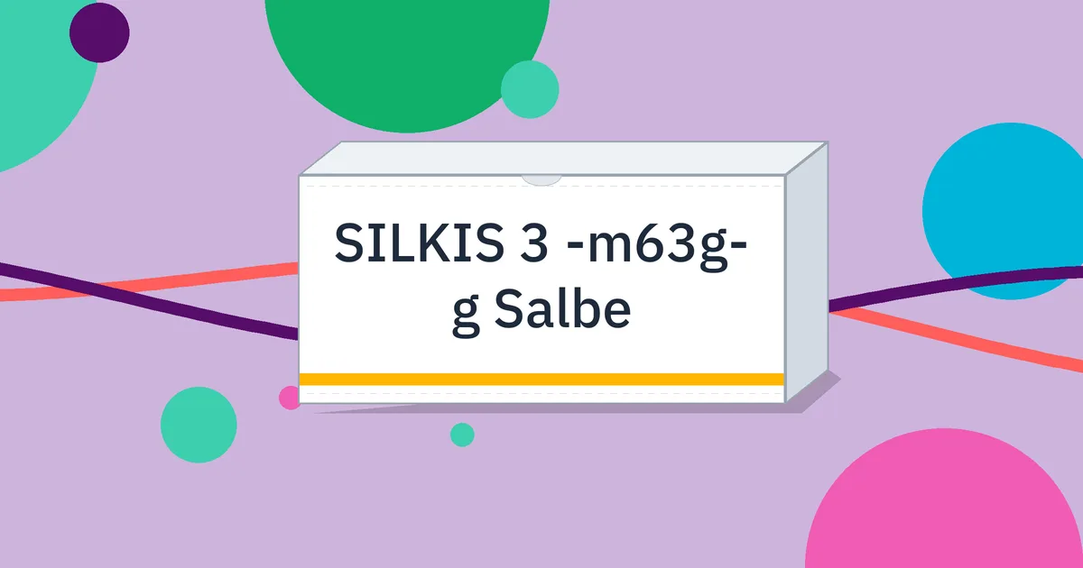Symbolbild: Packung mit der Aufschrift SILKIS 3 -m63g-g Salbe (PZN 03441727) – Verfügbarkeit und Bezug in Apotheken in Frankfurt am Main