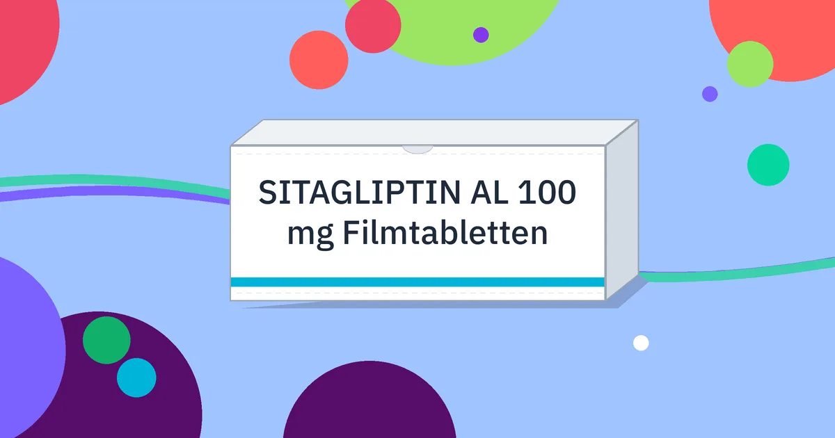 Symbolbild: Packung mit der Aufschrift SITAGLIPTIN AL 100 mg Filmtabletten (PZN 17916737) – Verfügbarkeit und Bezug in Apotheken in Frankfurt am Main
