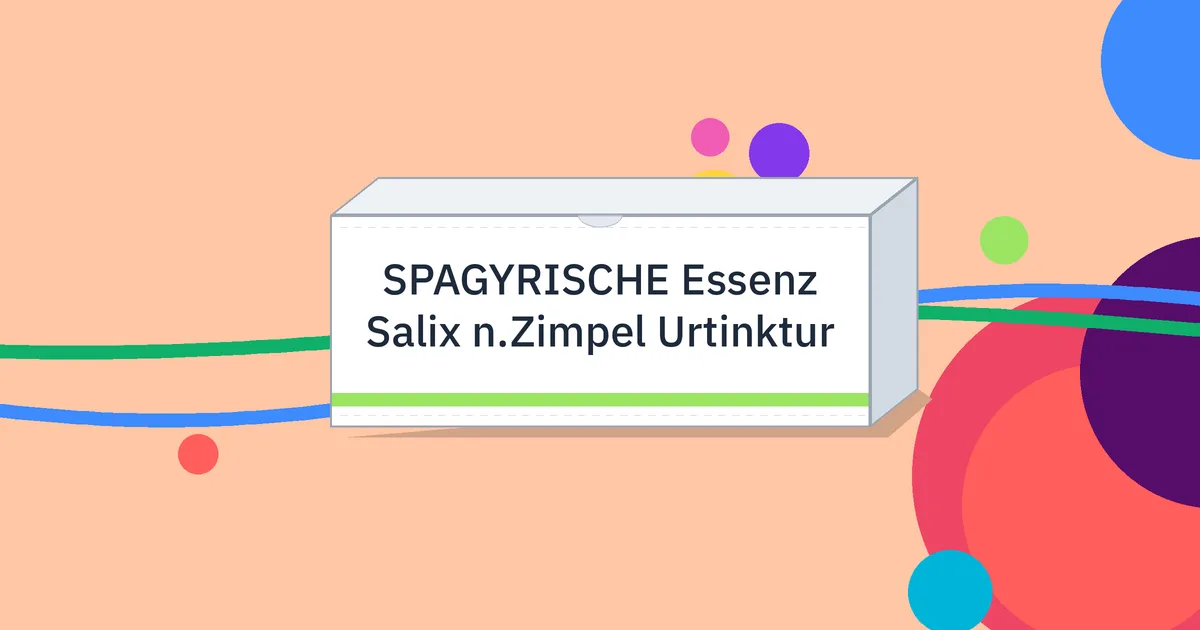 Symbolbild: Packung mit der Aufschrift SPAGYRISCHE Essenz Salix n.Zimpel Urtinktur (PZN 18768931) – Verfügbarkeit und Bezug in Apotheken in Frankfurt am Main