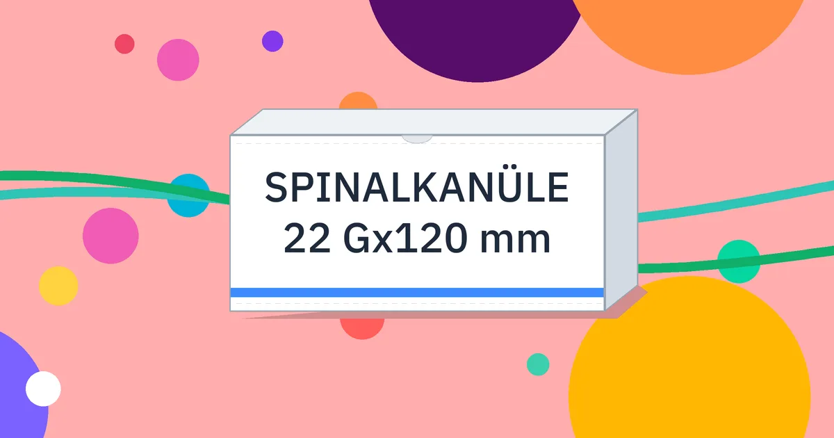 Symbolbild: Packung mit der Aufschrift SPINALKANÜLE 22 Gx120 mm (PZN 01011862) – Verfügbarkeit und Bezug in Apotheken in Frankfurt am Main