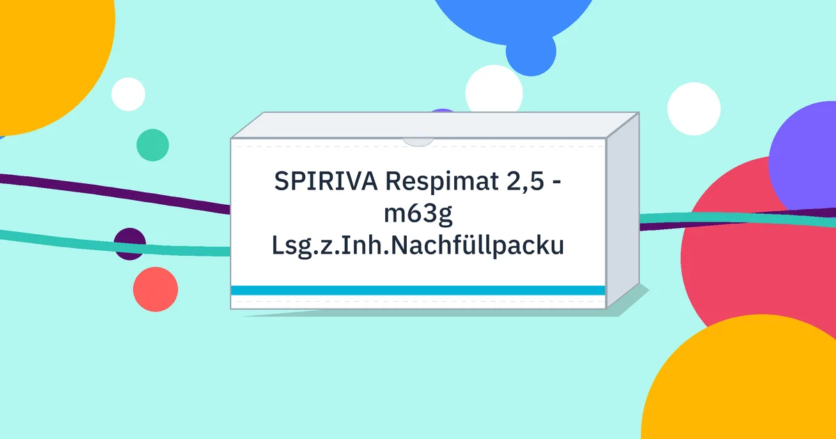 Symbolbild: Packung mit der Aufschrift SPIRIVA Respimat 2,5 -m63g Lsg.z.Inh.Nachfüllpacku (PZN 17518735) – Verfügbarkeit und Bezug in Apotheken in Frankfurt am Main