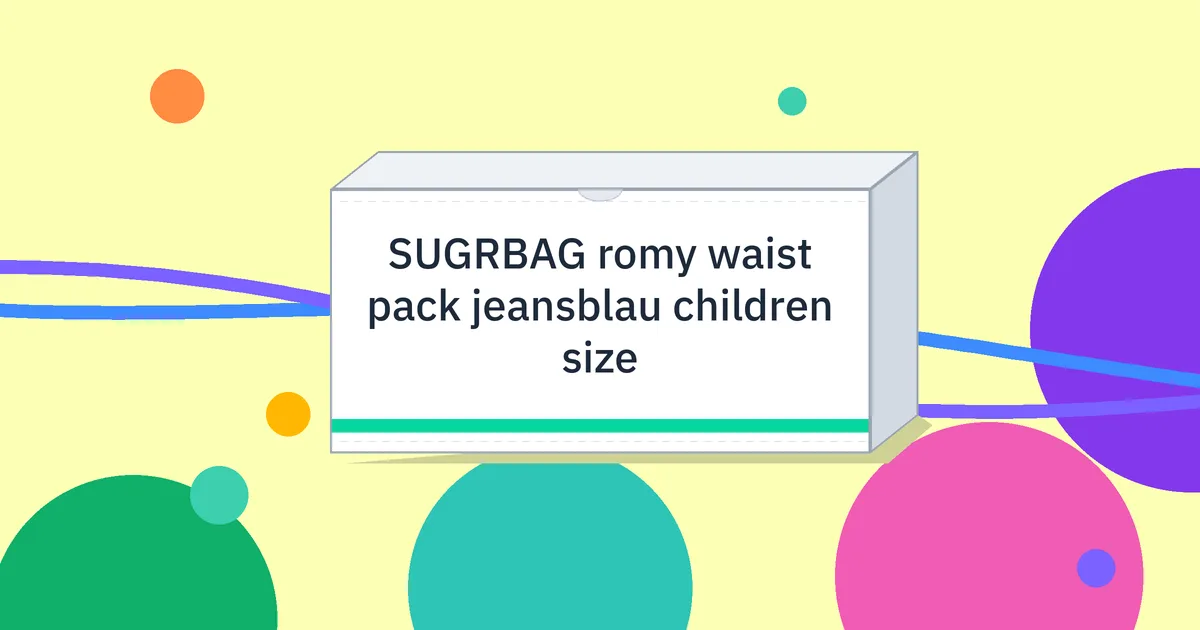 Symbolbild: Packung mit der Aufschrift SUGRBAG romy waist pack jeansblau children size (PZN 16732099) – Verfügbarkeit und Bezug in Apotheken in Frankfurt am Main