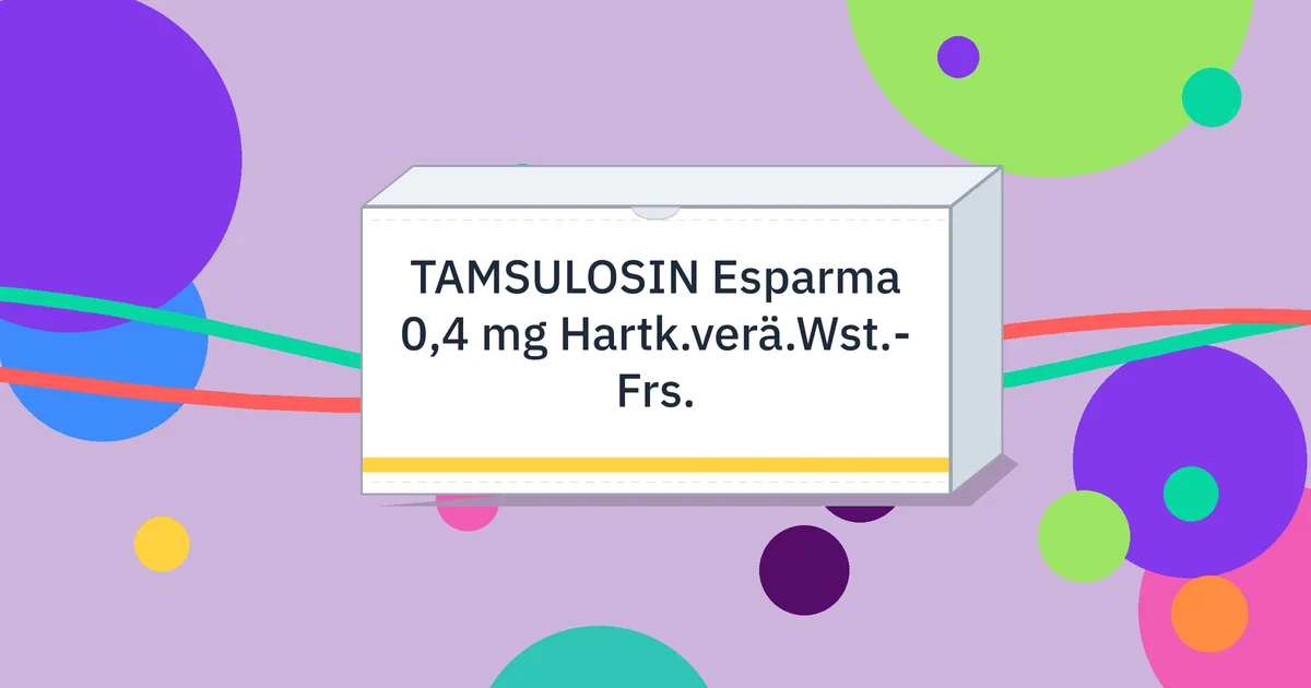 Symbolbild: Packung mit der Aufschrift TAMSULOSIN Esparma 0,4 mg Hartk.verä.Wst.-Frs. (PZN 04631677) – Verfügbarkeit und Bezug in Apotheken in Frankfurt am Main