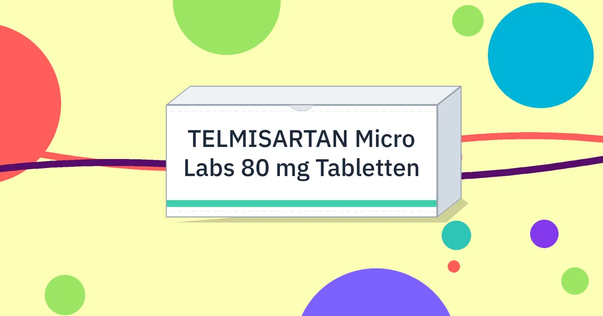 Symbolbild: Packung mit der Aufschrift TELMISARTAN Micro Labs 80 mg Tabletten (PZN 13881404) – Verfügbarkeit und Bezug in Apotheken in Frankfurt am Main