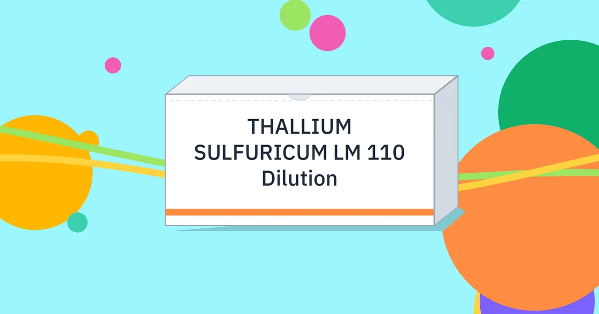 Symbolbild: Packung mit der Aufschrift THALLIUM SULFURICUM LM 110 Dilution (PZN 13219125) – Verfügbarkeit und Bezug in Apotheken in Frankfurt am Main