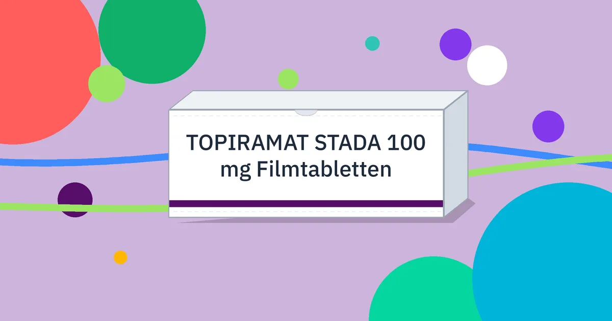 Symbolbild: Packung mit der Aufschrift TOPIRAMAT STADA 100 mg Filmtabletten (PZN 09195436) – Verfügbarkeit und Bezug in Apotheken in Frankfurt am Main
