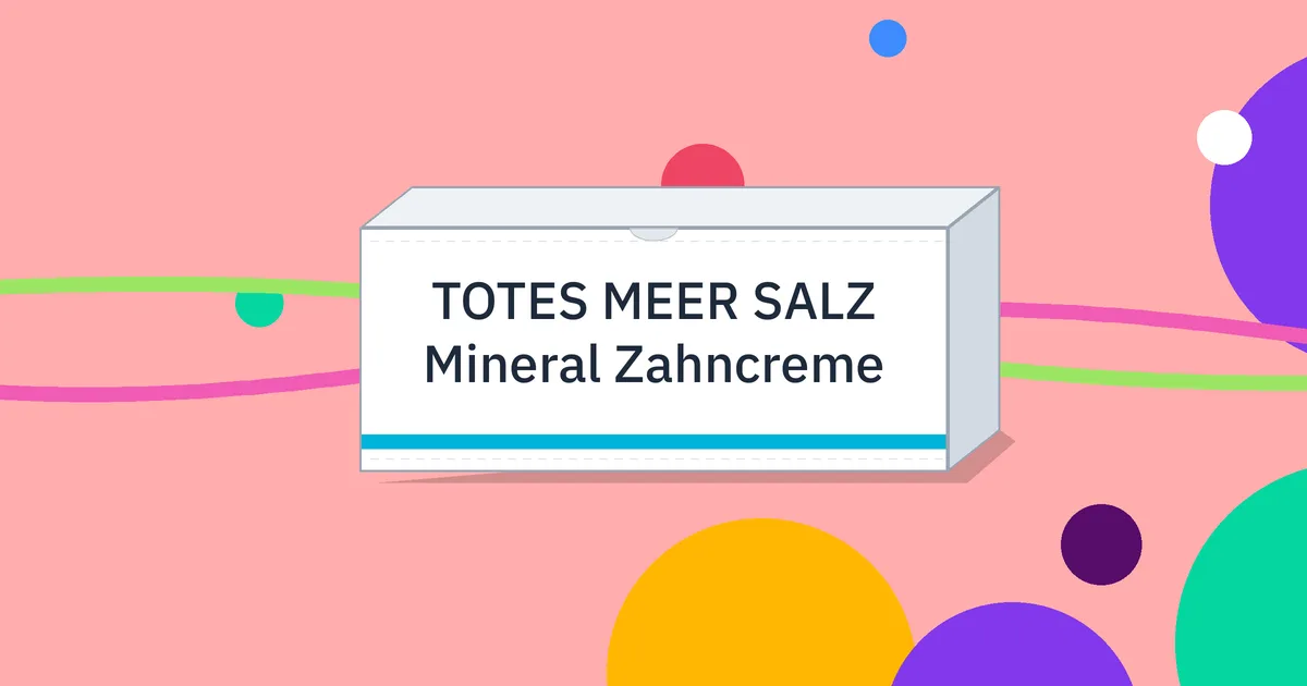 Symbolbild: Packung mit der Aufschrift TOTES MEER SALZ Mineral Zahncreme (PZN 07193321) – Verfügbarkeit und Bezug in Apotheken in Frankfurt am Main