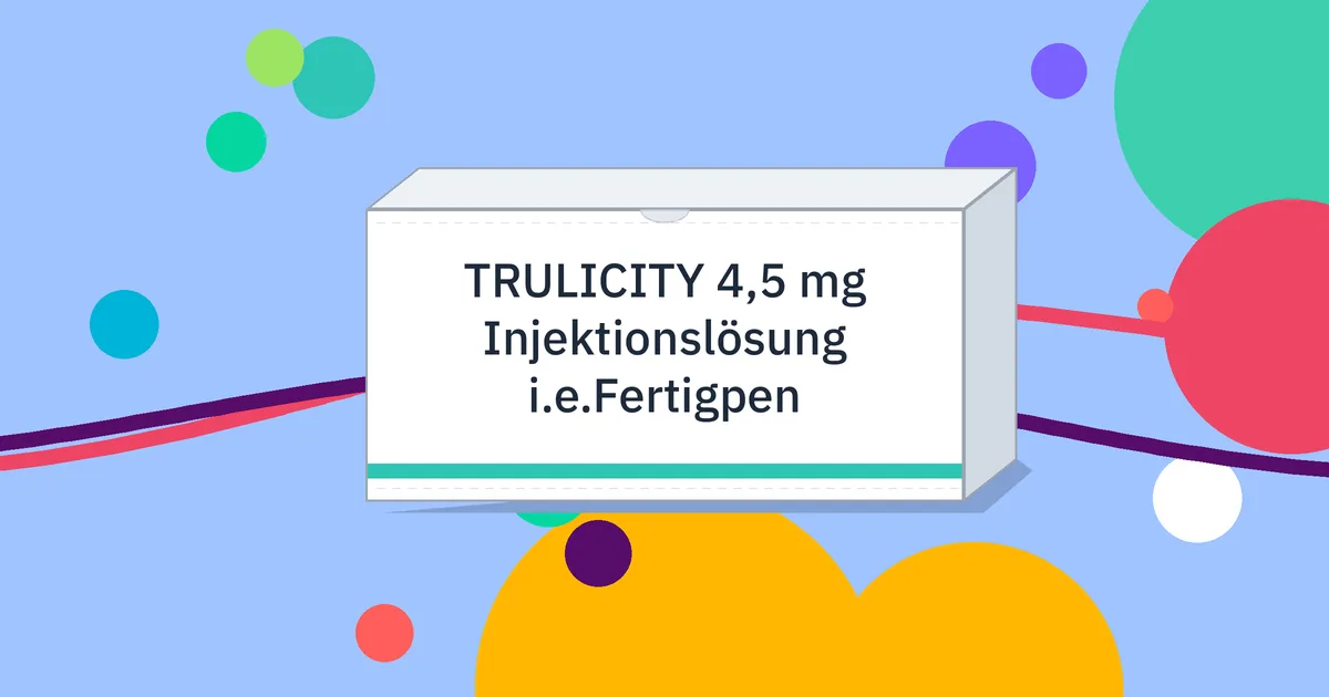 Symbolbild: Packung mit der Aufschrift TRULICITY 4,5 mg Injektionslösung i.e.Fertigpen (PZN 16840400) – Verfügbarkeit und Bezug in Apotheken in Frankfurt am Main