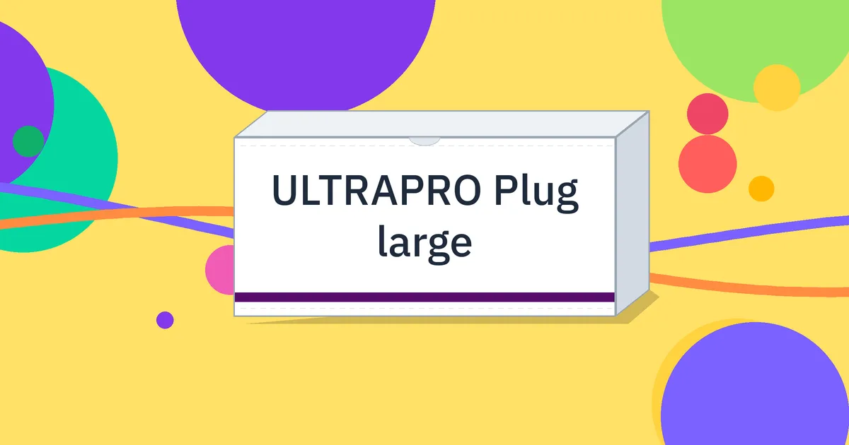Symbolbild: Packung mit der Aufschrift ULTRAPRO Plug large (PZN 04050905) – Verfügbarkeit und Bezug in Apotheken in Frankfurt am Main