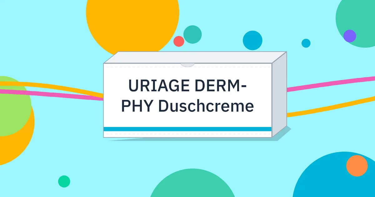 Symbolbild: Packung mit der Aufschrift URIAGE DERM-PHY Duschcreme (PZN 20374381) – Verfügbarkeit und Bezug in Apotheken in Frankfurt am Main