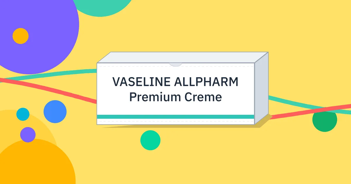 Symbolbild: Packung mit der Aufschrift VASELINE ALLPHARM Premium Creme (PZN 19543424) – Verfügbarkeit und Bezug in Apotheken in Frankfurt am Main