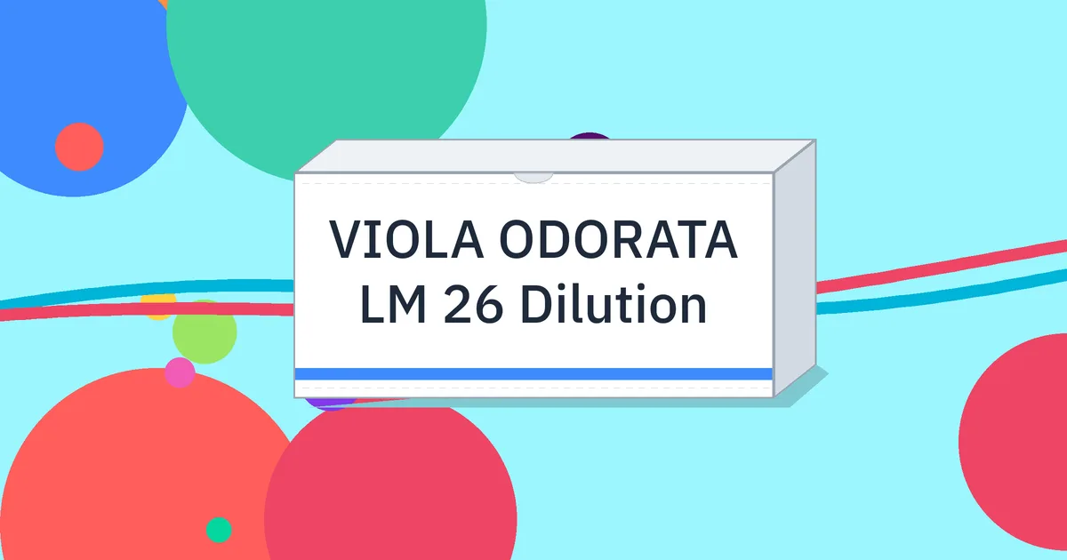 Symbolbild: Packung mit der Aufschrift VIOLA ODORATA LM 26 Dilution (PZN 13275632) – Verfügbarkeit und Bezug in Apotheken in Frankfurt am Main