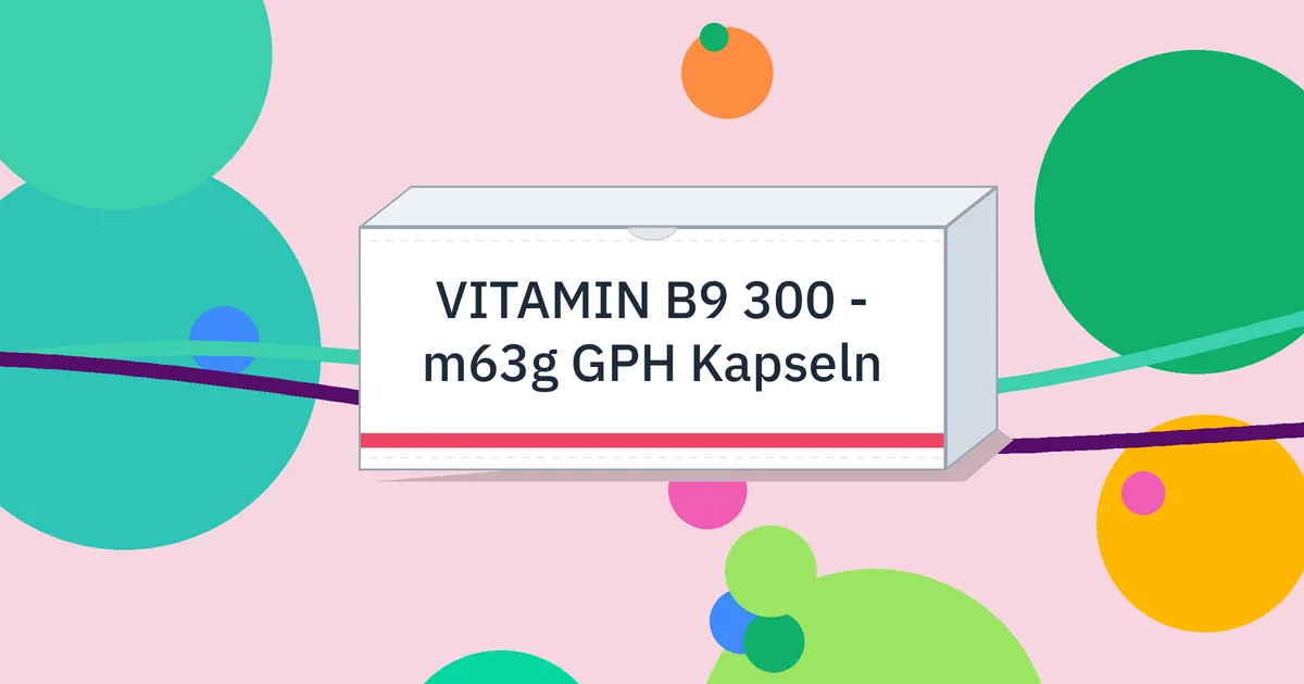 Symbolbild: Packung mit der Aufschrift VITAMIN B9 300 -m63g GPH Kapseln (PZN 09323242) – Verfügbarkeit und Bezug in Apotheken in Frankfurt am Main