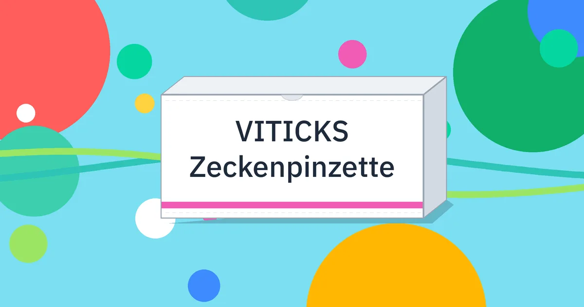 Symbolbild: Packung mit der Aufschrift VITICKS Zeckenpinzette (PZN 12358126) – Verfügbarkeit und Bezug in Apotheken in Frankfurt am Main