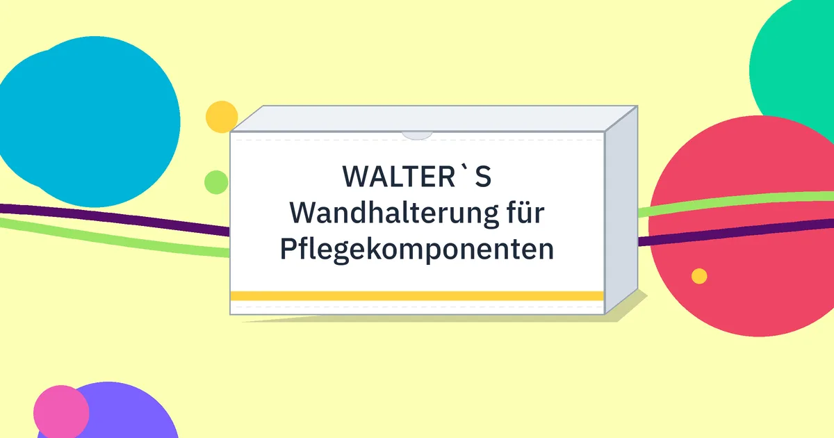 Symbolbild: Packung mit der Aufschrift WALTER`S Wandhalterung für Pflegekomponenten (PZN 04140904) – Verfügbarkeit und Bezug in Apotheken in Frankfurt am Main