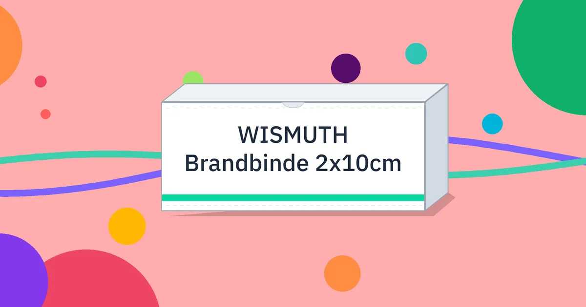 Symbolbild: Packung mit der Aufschrift WISMUTH Brandbinde 2x10cm (PZN 01720050) – Verfügbarkeit und Bezug in Apotheken in Frankfurt am Main