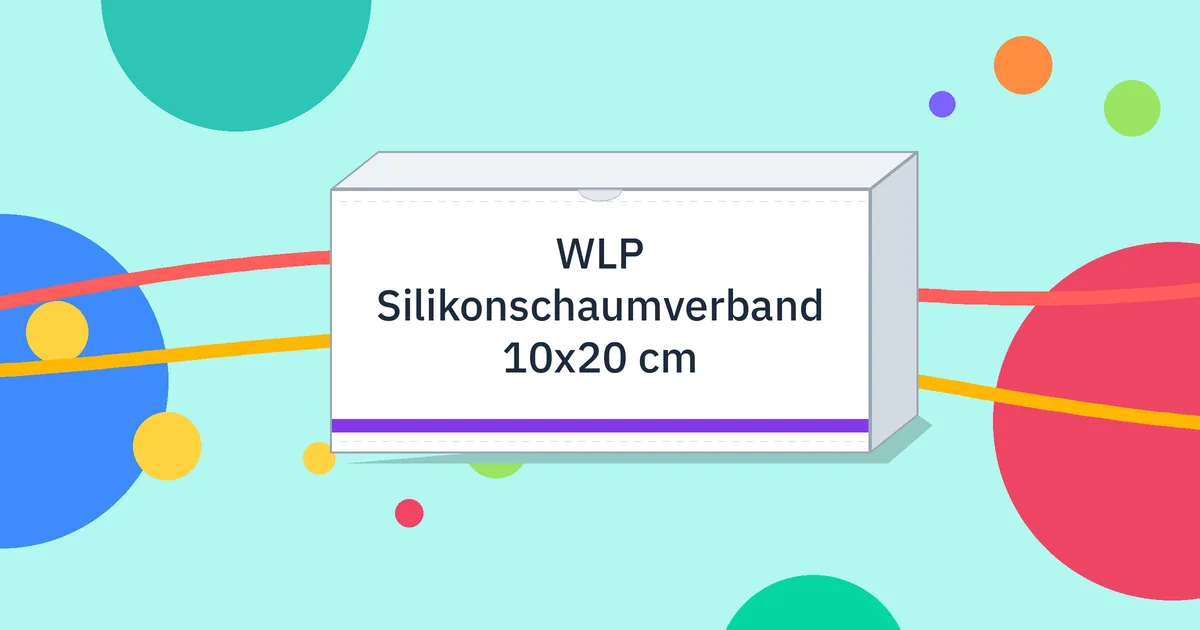 Symbolbild: Packung mit der Aufschrift WLP Silikonschaumverband 10x20 cm (PZN 12731631) – Verfügbarkeit und Bezug in Apotheken in Frankfurt am Main
