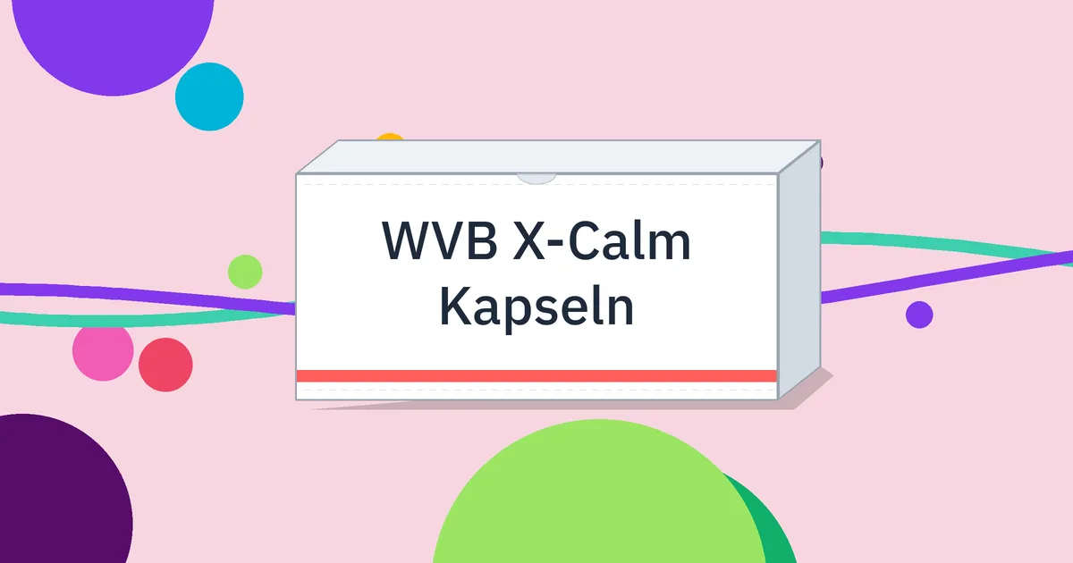 Symbolbild: Packung mit der Aufschrift WVB X-Calm Kapseln (PZN 17445137) – Verfügbarkeit und Bezug in Apotheken in Frankfurt am Main
