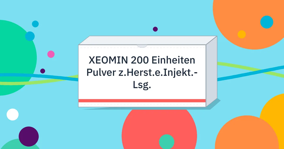 Symbolbild: Packung mit der Aufschrift XEOMIN 200 Einheiten Pulver z.Herst.e.Injekt.-Lsg. (PZN 17560298) – Verfügbarkeit und Bezug in Apotheken in Frankfurt am Main