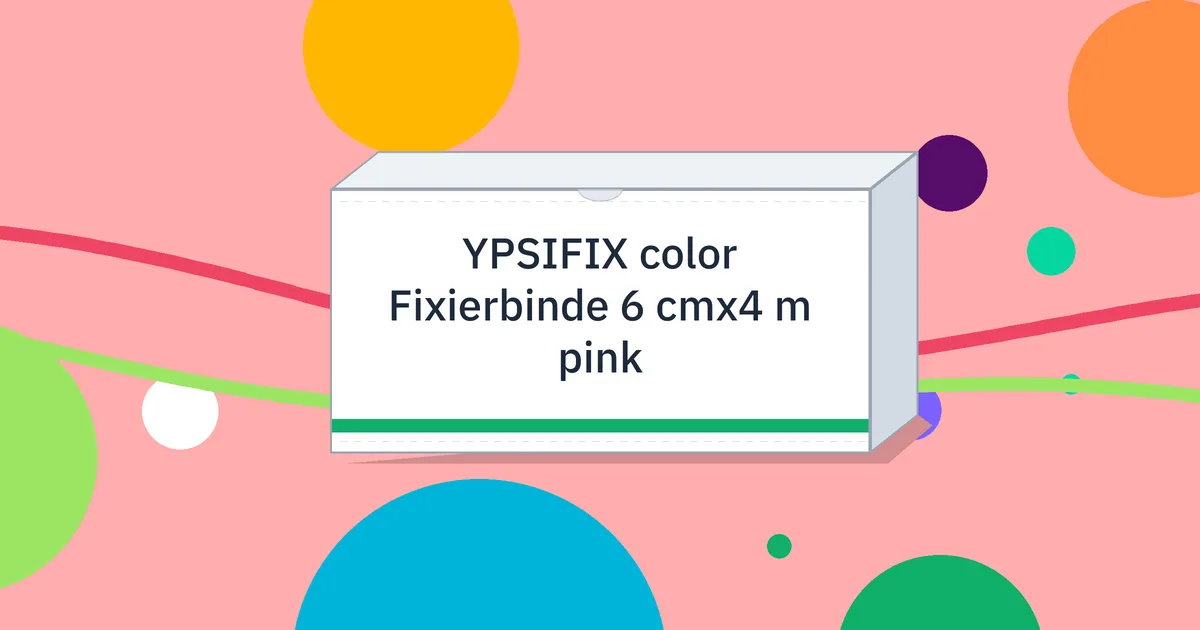 Symbolbild: Packung mit der Aufschrift YPSIFIX color Fixierbinde 6 cmx4 m pink (PZN 12604720) – Verfügbarkeit und Bezug in Apotheken in Frankfurt am Main