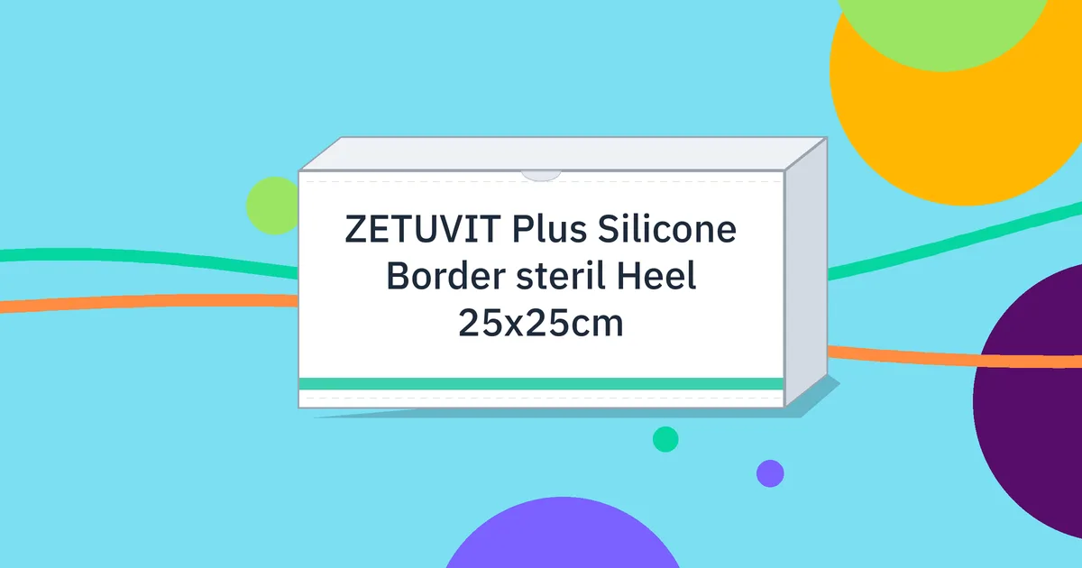 Symbolbild: Packung mit der Aufschrift ZETUVIT Plus Silicone Border steril Heel 25x25cm (PZN 19203579) – Verfügbarkeit und Bezug in Apotheken in Frankfurt am Main