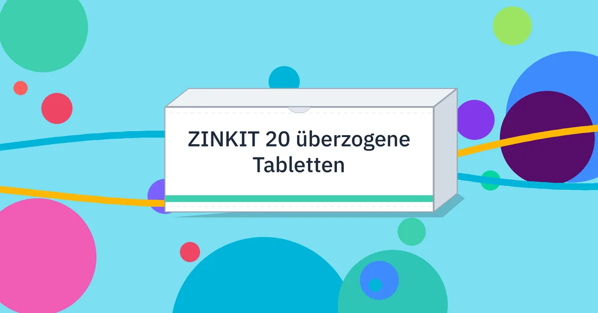 Symbolbild: Packung mit der Aufschrift ZINKIT 20 überzogene Tabletten (PZN 04435278) – Verfügbarkeit und Bezug in Apotheken in Frankfurt am Main