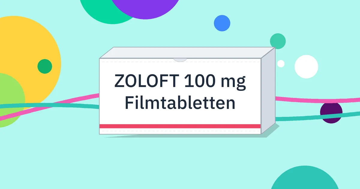 Symbolbild: Packung mit der Aufschrift ZOLOFT 100 mg Filmtabletten (PZN 00253830) – Verfügbarkeit und Bezug in Apotheken in Frankfurt am Main