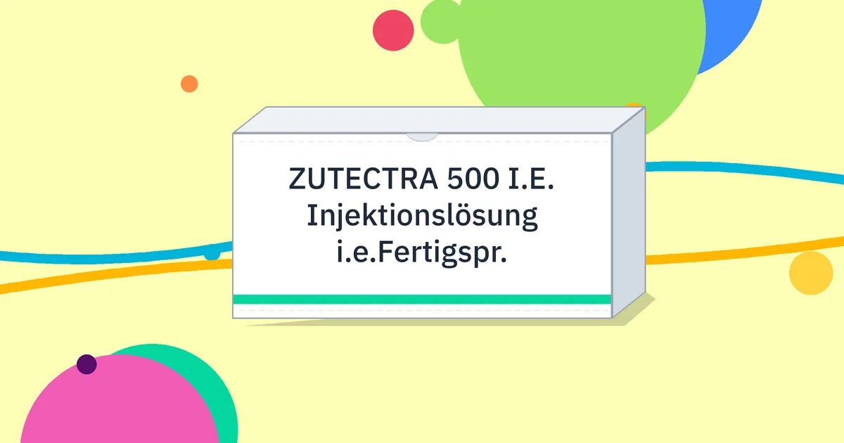 Symbolbild: Packung mit der Aufschrift ZUTECTRA 500 I.E. Injektionslösung i.e.Fertigspr. (PZN 12668499) – Verfügbarkeit und Bezug in Apotheken in Frankfurt am Main