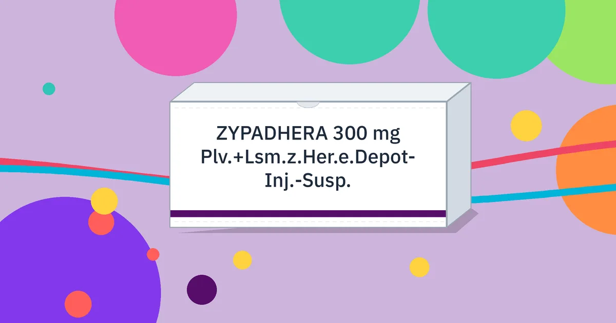Symbolbild: Packung mit der Aufschrift ZYPADHERA 300 mg Plv.+Lsm.z.Her.e.Depot-Inj.-Susp. (PZN 16261139) – Verfügbarkeit und Bezug in Apotheken in Frankfurt am Main