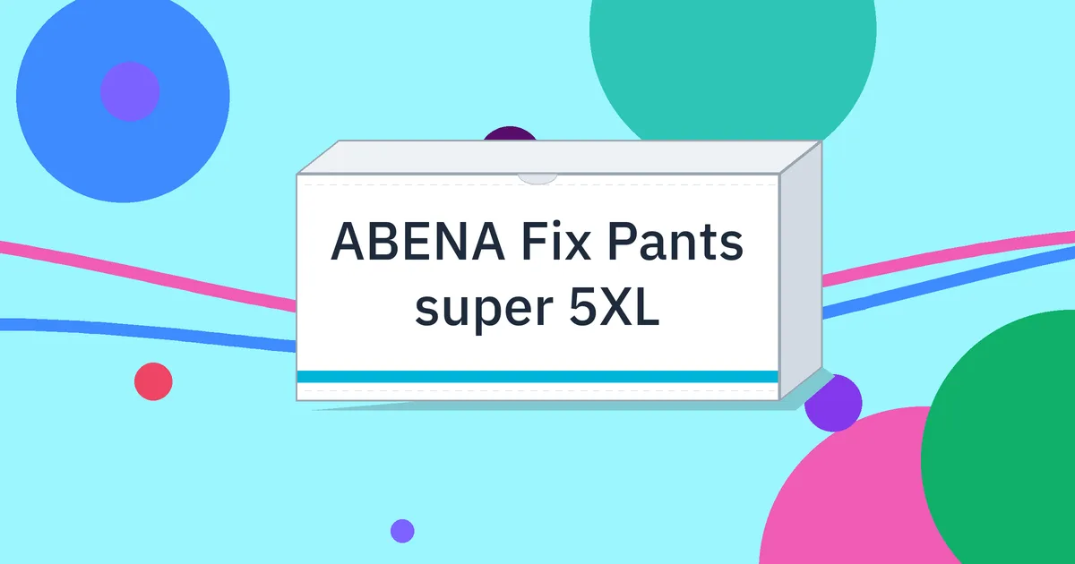 Symbolbild: Packung mit der Aufschrift ABENA Fix Pants super 5XL (PZN 18161815) – Verfügbarkeit und Bezug in Apotheken in Frankfurt am Main