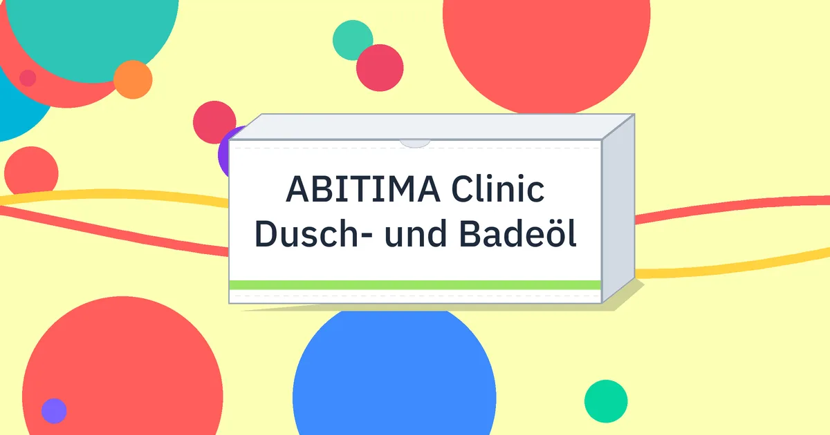 Symbolbild: Packung mit der Aufschrift ABITIMA Clinic Dusch- und Badeöl (PZN 07769011) – Verfügbarkeit und Bezug in Apotheken in Frankfurt am Main