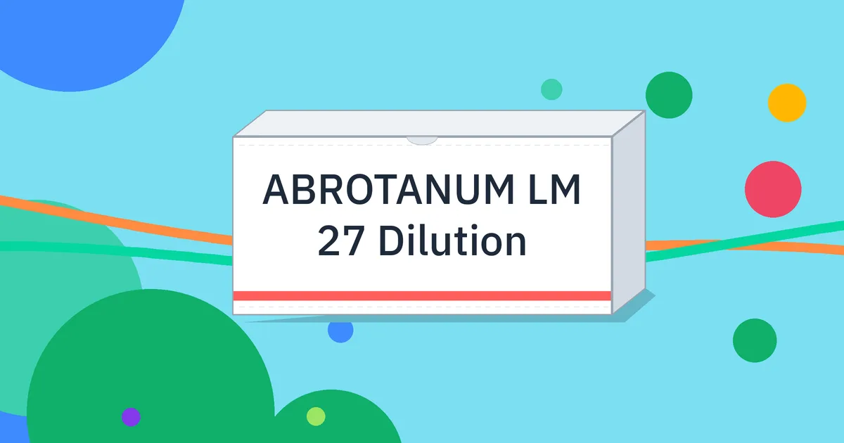 Symbolbild: Packung mit der Aufschrift ABROTANUM LM 27 Dilution (PZN 12750806) – Verfügbarkeit und Bezug in Apotheken in Frankfurt am Main