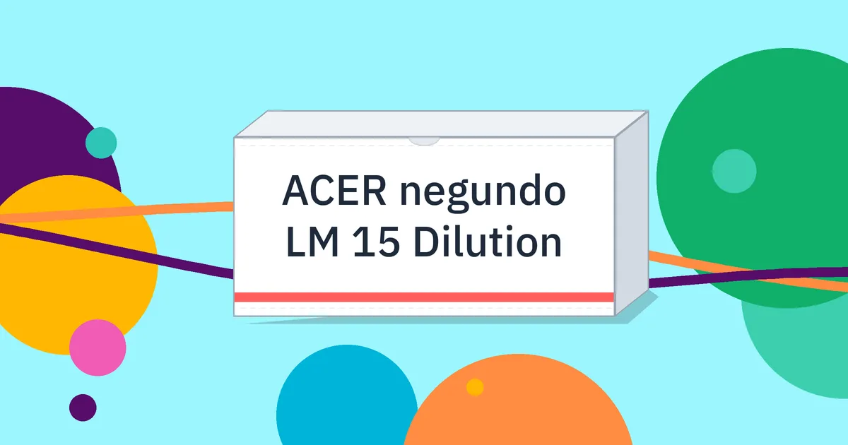 Symbolbild: Packung mit der Aufschrift ACER negundo LM 15 Dilution (PZN 13264249) – Verfügbarkeit und Bezug in Apotheken in Frankfurt am Main
