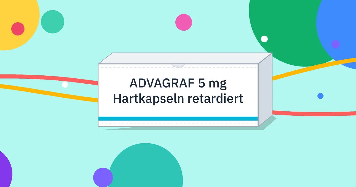 Symbolbild: Packung mit der Aufschrift ADVAGRAF 5 mg Hartkapseln retardiert (PZN 12392123) – Verfügbarkeit und Bezug in Apotheken in Frankfurt am Main