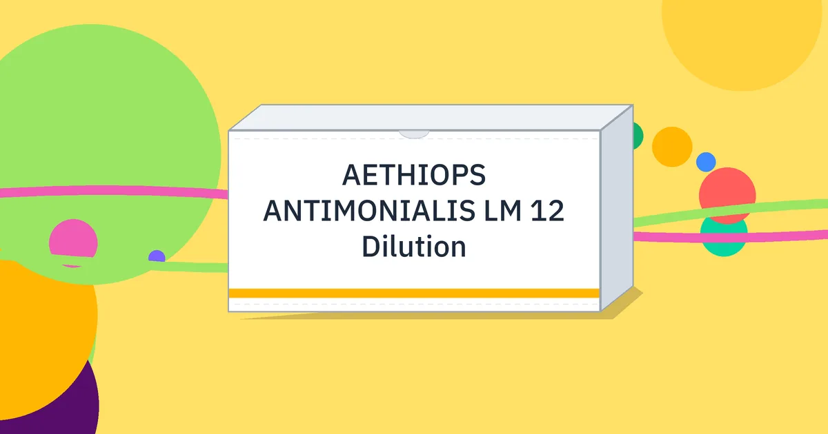 Symbolbild: Packung mit der Aufschrift AETHIOPS ANTIMONIALIS LM 12 Dilution (PZN 13301068) – Verfügbarkeit und Bezug in Apotheken in Frankfurt am Main