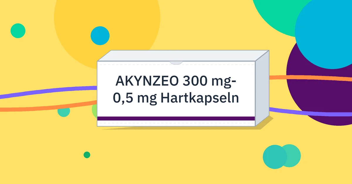 Symbolbild: Packung mit der Aufschrift AKYNZEO 300 mg-0,5 mg Hartkapseln (PZN 11175406) – Verfügbarkeit und Bezug in Apotheken in Frankfurt am Main