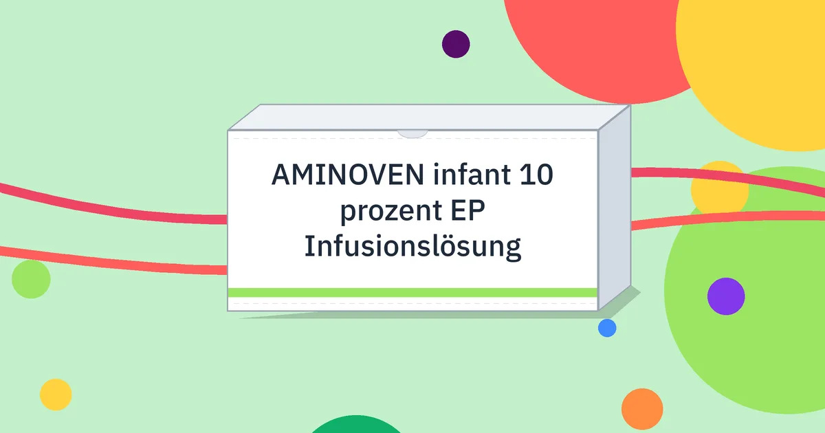 Symbolbild: Packung mit der Aufschrift AMINOVEN infant 10 prozent EP Infusionslösung (PZN 10382161) – Verfügbarkeit und Bezug in Apotheken in Frankfurt am Main