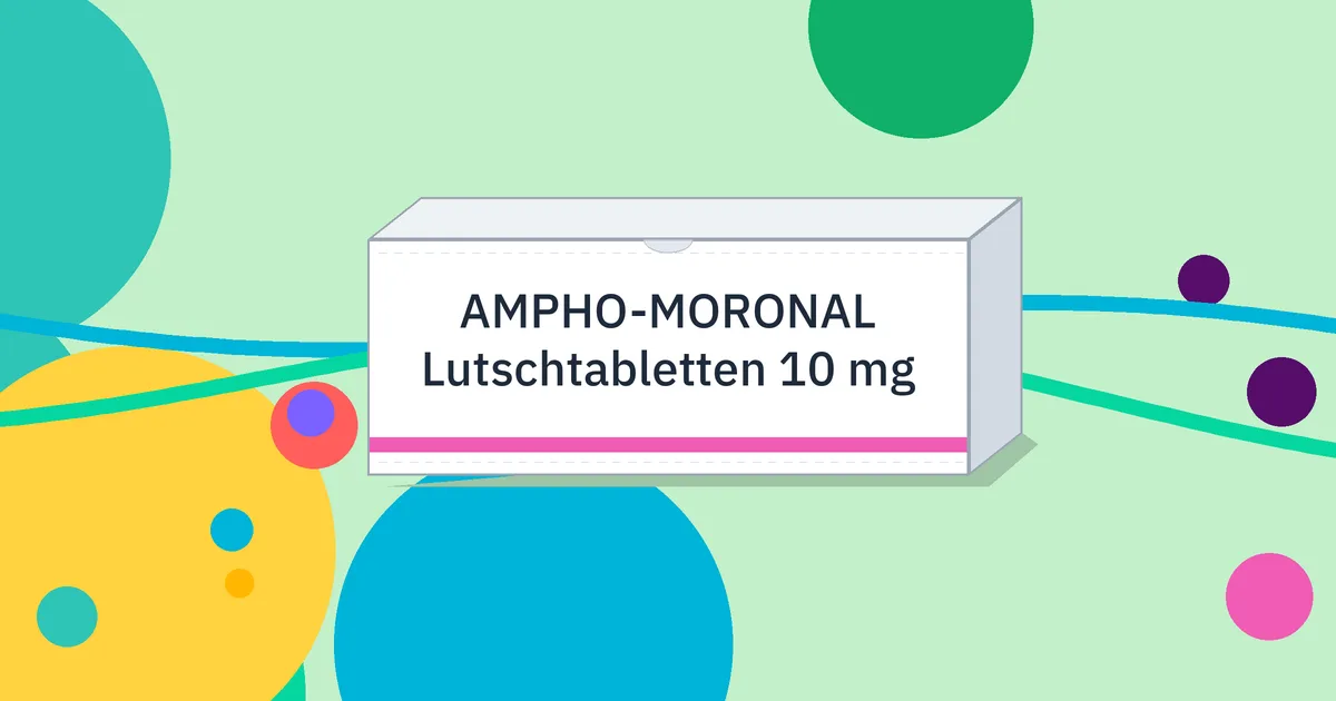 Symbolbild: Packung mit der Aufschrift AMPHO-MORONAL Lutschtabletten 10 mg (PZN 12589564) – Verfügbarkeit und Bezug in Apotheken in Frankfurt am Main