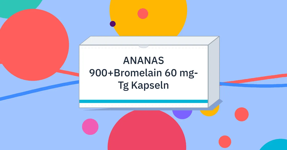Symbolbild: Packung mit der Aufschrift ANANAS 900+Bromelain 60 mg-Tg Kapseln (PZN 10209089) – Verfügbarkeit und Bezug in Apotheken in Frankfurt am Main
